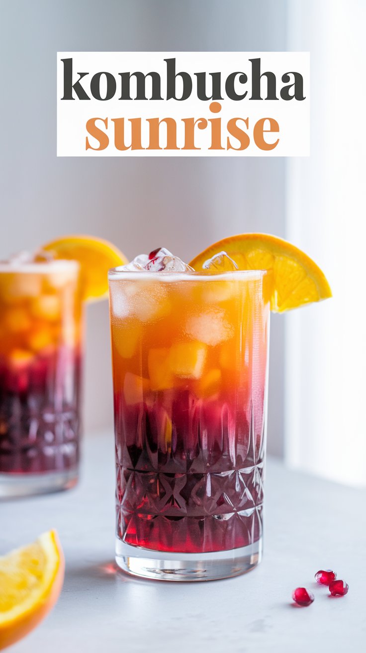 Kombucha Sunrise: A Refreshing, Layered Drink for a Burst of Flavor ...